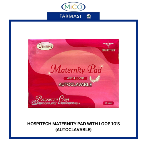 FEMININE MATERNITY PAD AUTOCLAVABLE WITH LOOPS 10'S - [EXP: 10/2029 ...