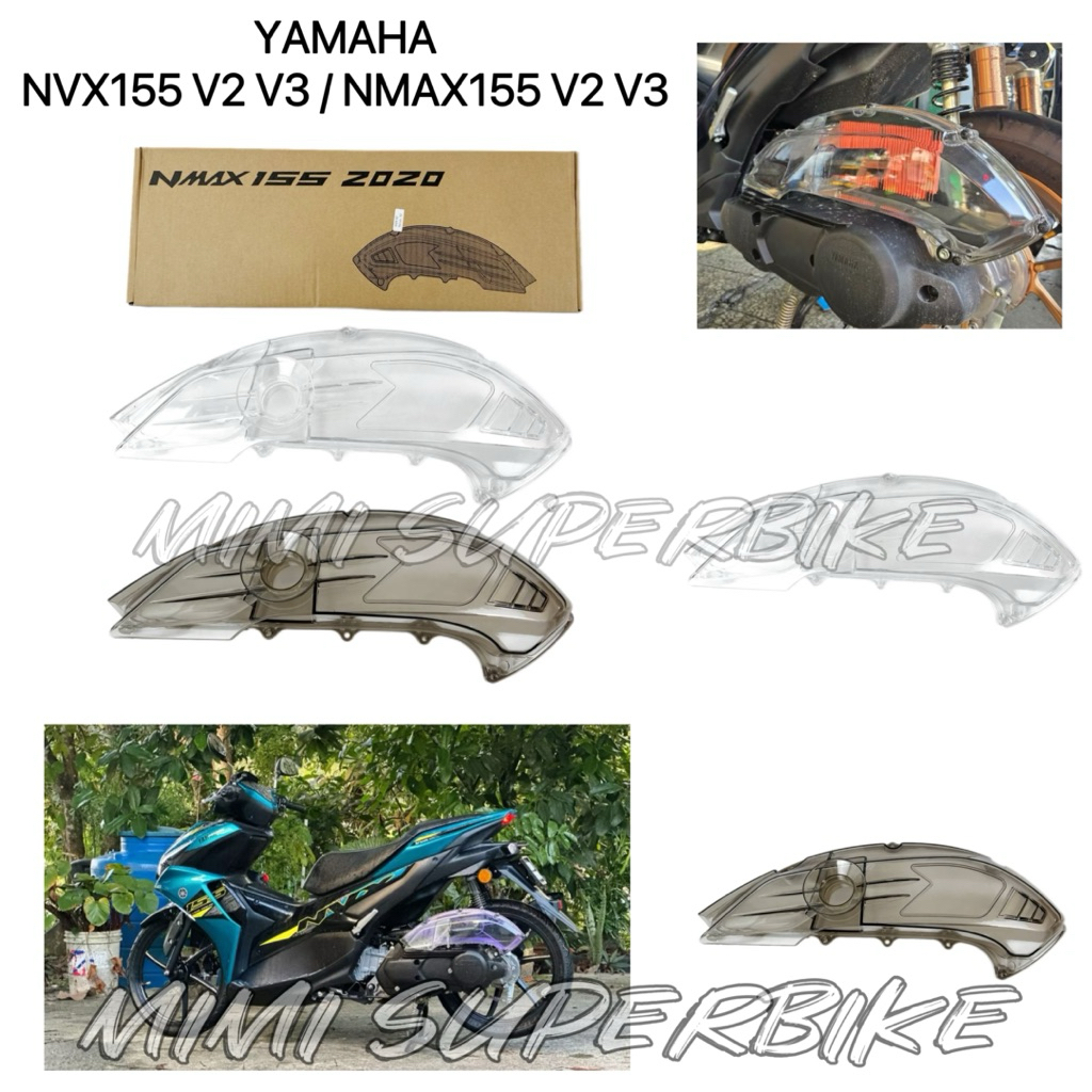 YAMAHA NVX155 V2 V3 / NMAX155 V2 V3 AIR FILTER COVER CLEAR & SMOKE NVX ...