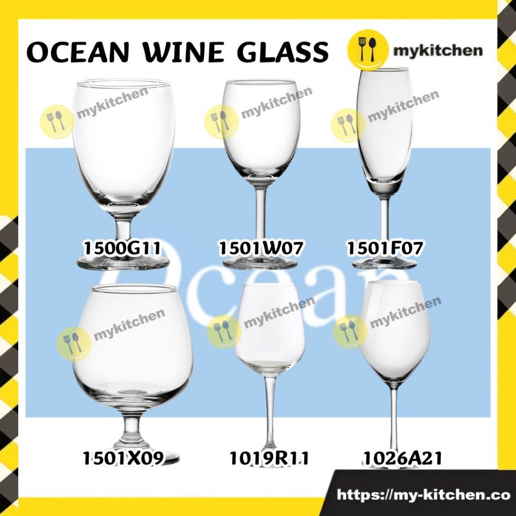 [MY KITCHEN] OCEAN Wine Glass Goblet White Wine Flute Champagne Brandy ...