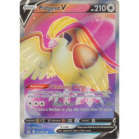 Pokémon TCG - Pidgeot V - 188/196 - Full Art Ultra Rare | Shopee Malaysia