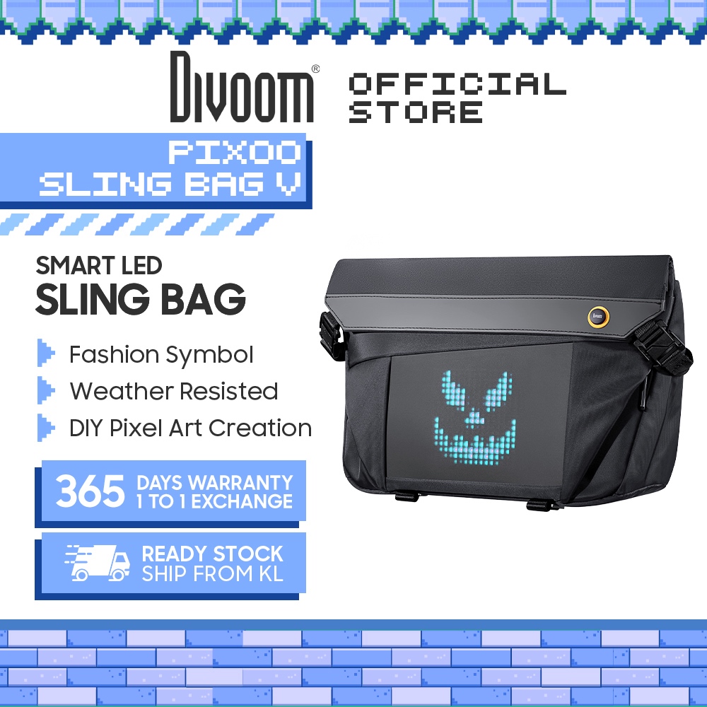 Divoom Pixoo Sling Bag V Global Version Innovative Smart LED | Shopee ...