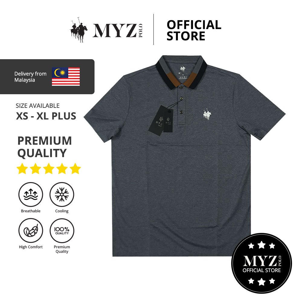 MYZ POLO Premium Classy Business Golf Smart Plain Logo Polo T- Shirt ...