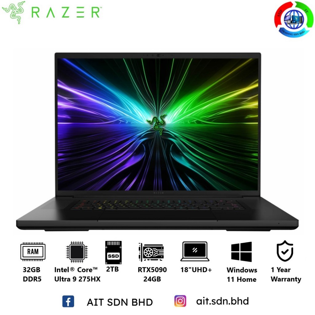 Razer Blade 18 (2025) RZ09-0529 18"UHD+ Gaming Laptop Intel® Core ...