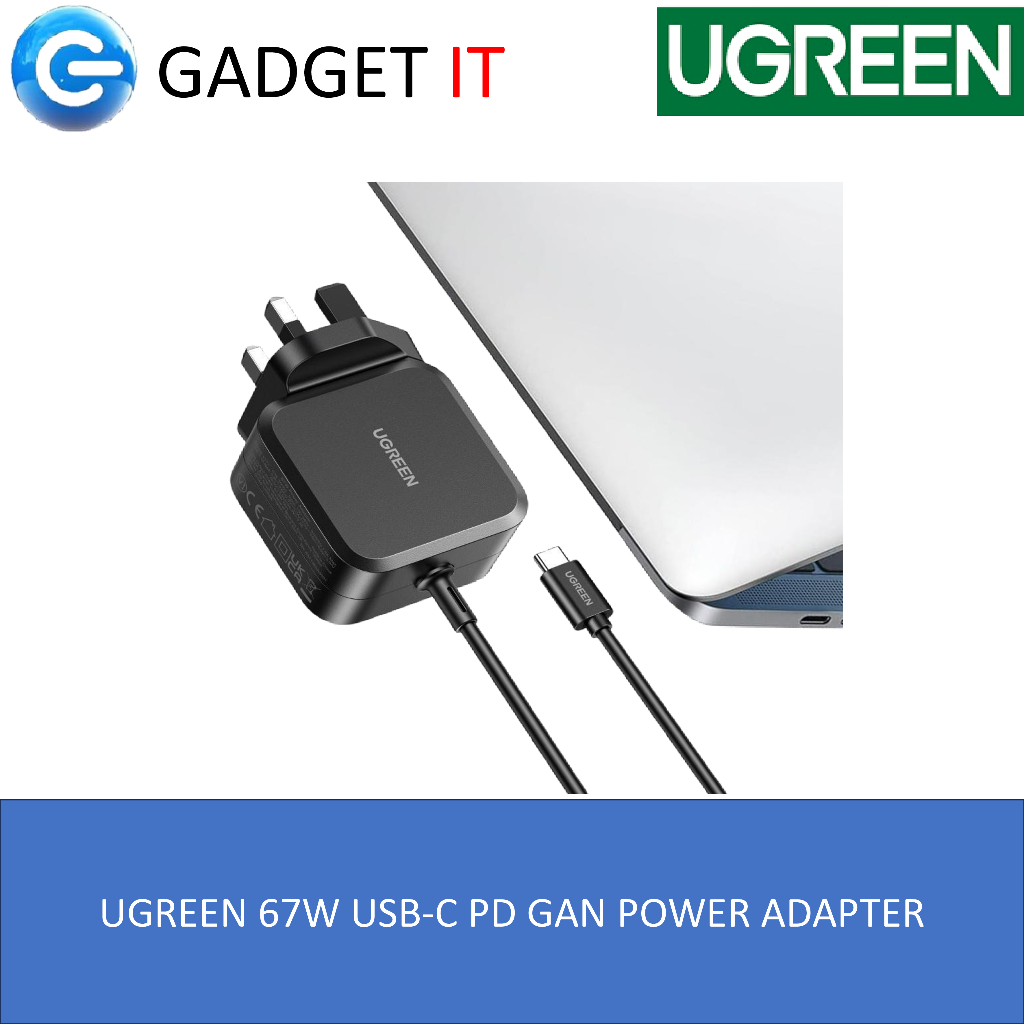 UGREEN 67W USB-C PD GAN POWER ADAPTER (UG-X377-35063) | Shopee Malaysia
