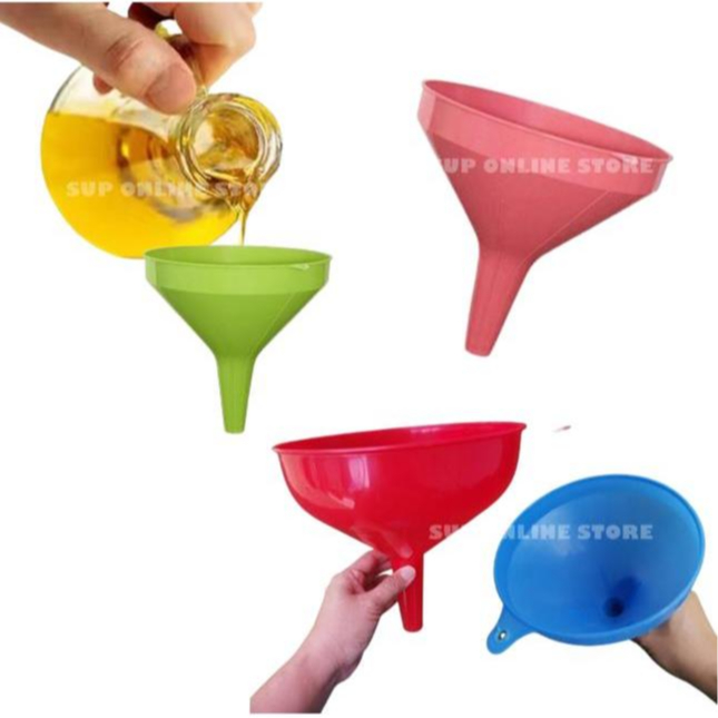 PVC Plastic Funnel Transferring Liquid Oil Water /Corong Plastik Air ...