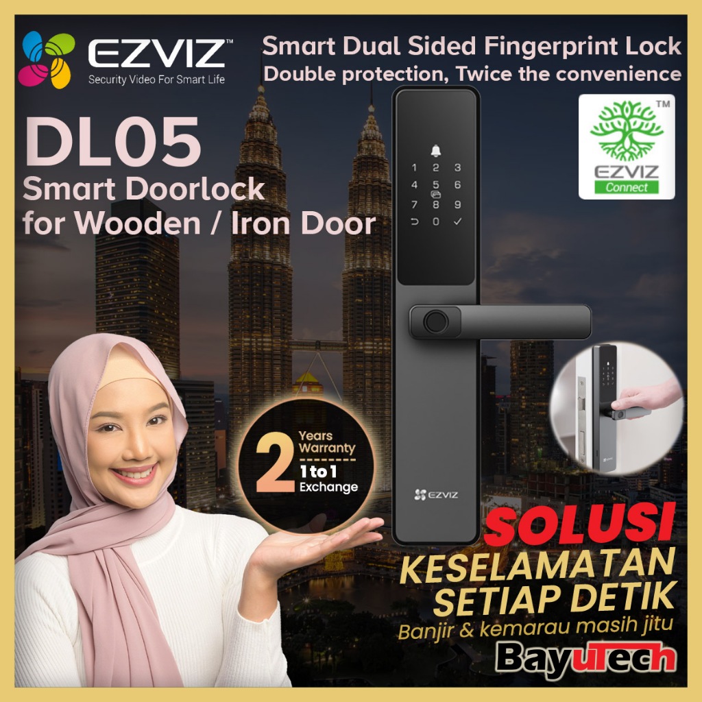 EZVIZ Finger Print Door lock DL05 Digital Lock PIN Code RFID Key tag ...