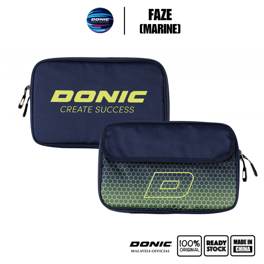 Donic Faze Double Bat Cover Perfect Absorption Table Tennis Cover ...