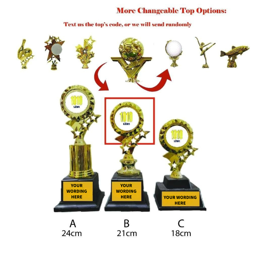 N34 Trophy/Piala Pasang/Anugerah/Souvenir/Award/Hadiah 奖杯 (FREE DESIGN ...