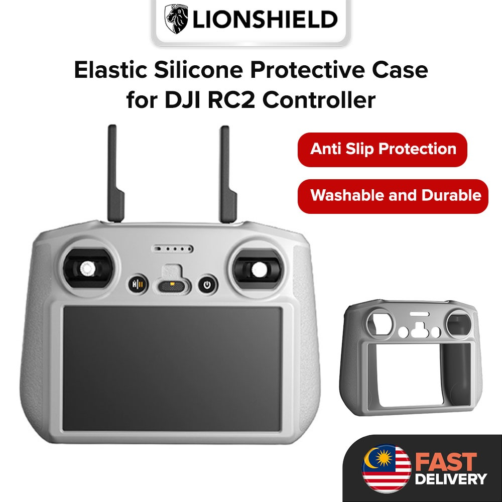 (MY) LionShield Elastic Silicone Anti-Slip Impact Resistant Protective Case for DJI RC2 ...