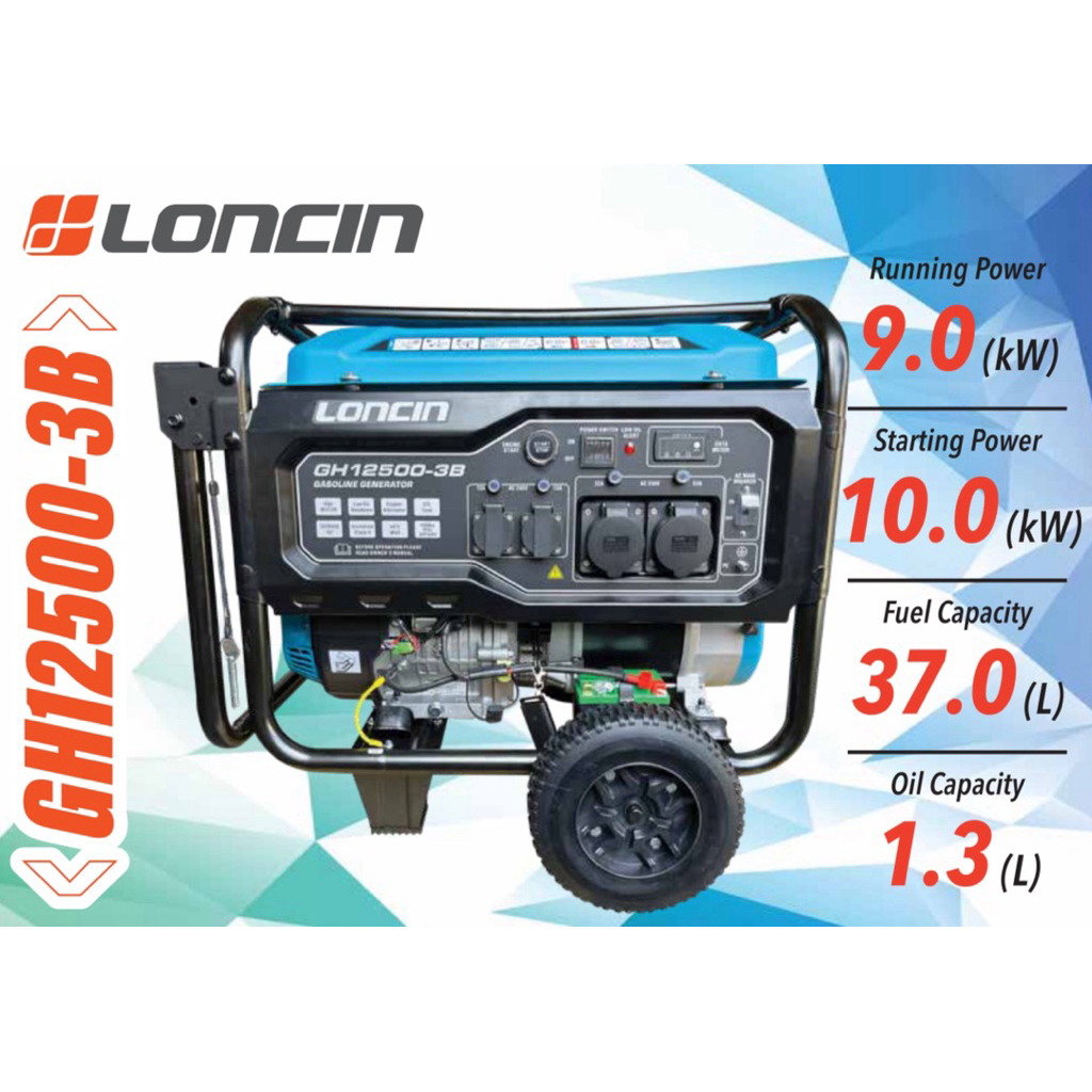 LONCIN GH12500-3B GASOLINE GENERATOR | Shopee Malaysia