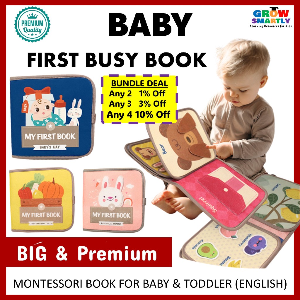 Baby Busy Book Toddler Book Baby Book for 1 year old 2 year old Sensory ...