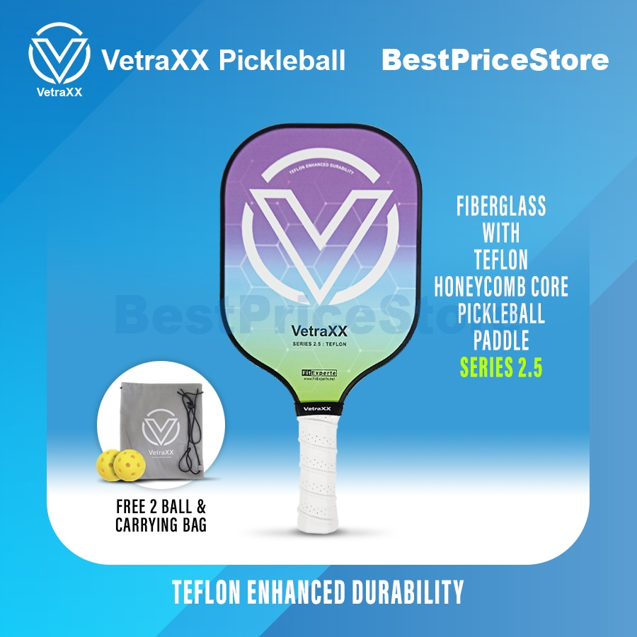 BPS VetraXX Pickleball Paddles 14MM Series 2.5 Teflon Fiberglass ...