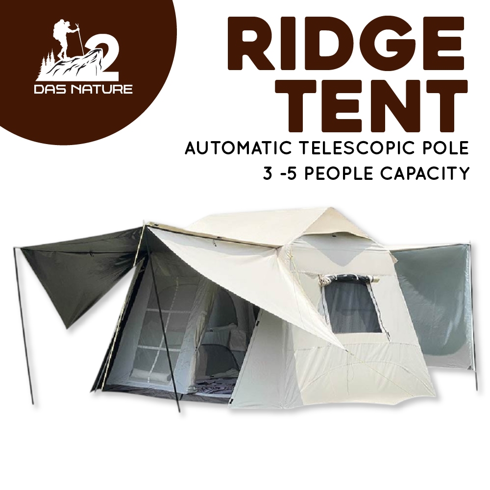 Khemah camping Automatic Tents Cabin tent With Extended Canopy besar ...