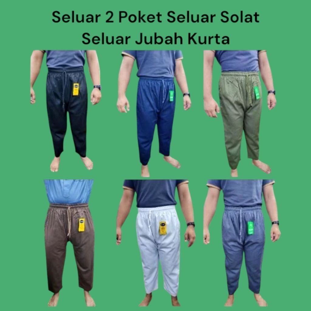 Seluar Ibadah Cawat Labuh Cotton Sejuk Seluar Solat Seluar Tabligh ...