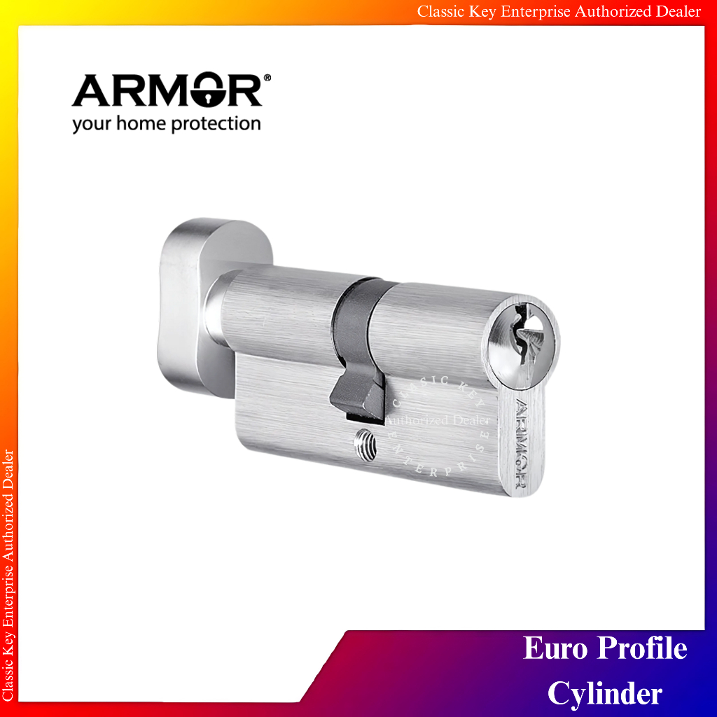 Armor Euro Profile Cylinder Key Lock 45mm / 50mm / 60mm / 70mm / 80mm ...