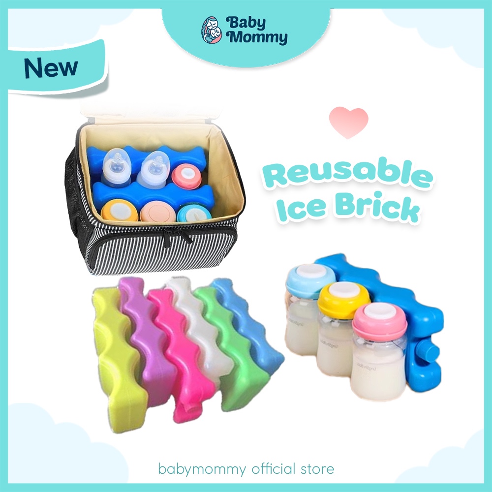 Babymommy👶Reusable Ice Brick Ice Block Ice Pack Cooler Milk Storage ...
