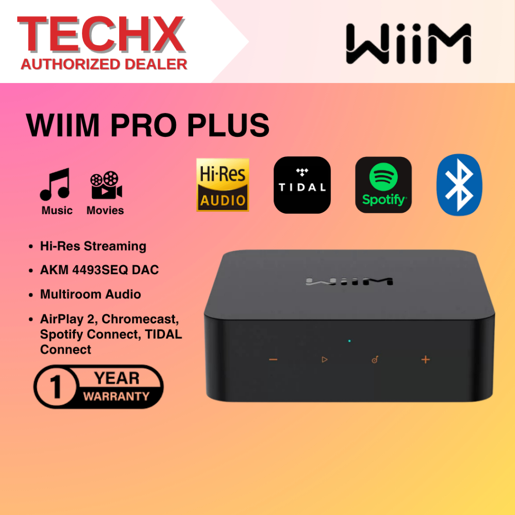 WiiM Pro Plus AirPlay 2 Receiver, Chromecast Audio, Multiroom Streamer with Premium AKM DAC ...