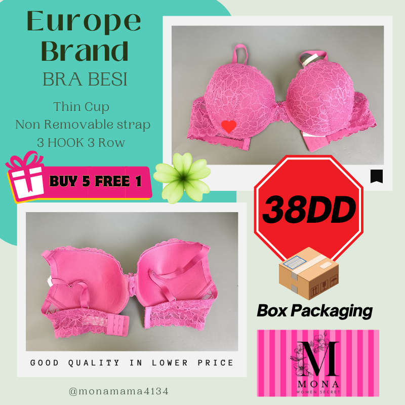 MONA Bra Wired Plus Size Full Cup Bra Besi Saiz Besar Bra Berkualiti ...