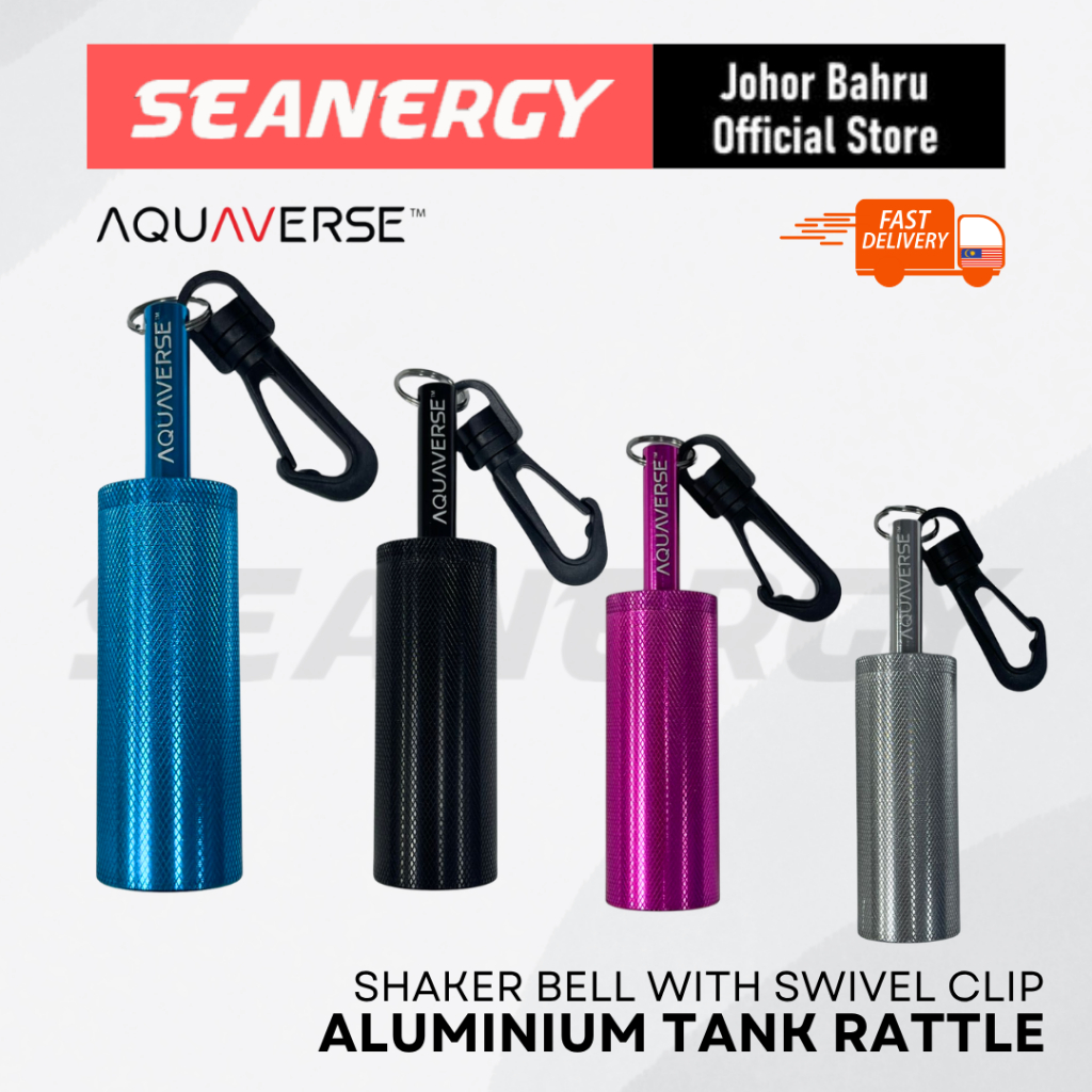 AQUAVERSE Aluminum Tank Rattle Shaker Bell with Swivel Clip for Scuba ...