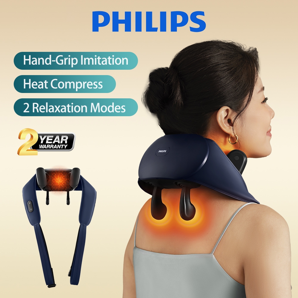 Philips Neck and Shoulder Massager with Heat Compress Hand-Simulated ...