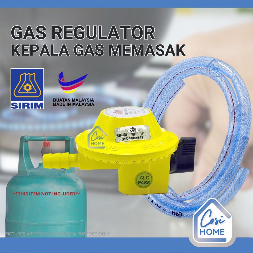 [SIRIM] Set Regulator Kepala Gas Tekanan Rendah + Adjustable Hose Clip ...