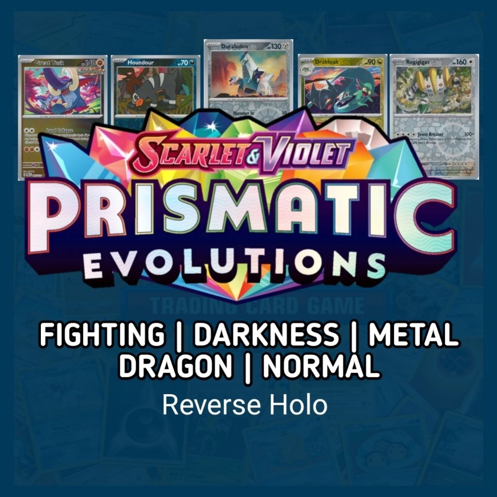 Prismatic Evolution | Reverse Holo | FIGHTING DARKNESS METAL DRAGON ...