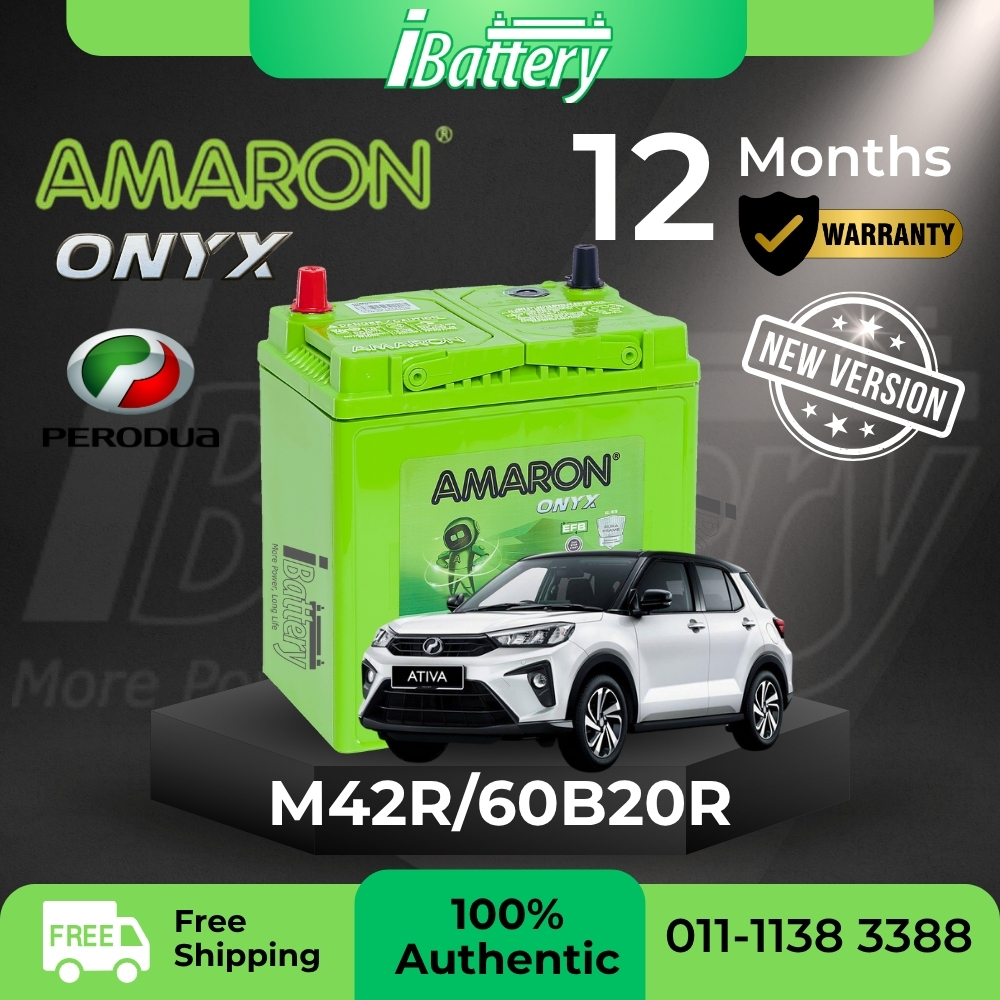 [FREE INSTALLATION] M42R | 60B20R AMARON ONYX Car Battery | EFB Stop-start | Shopee Malaysia