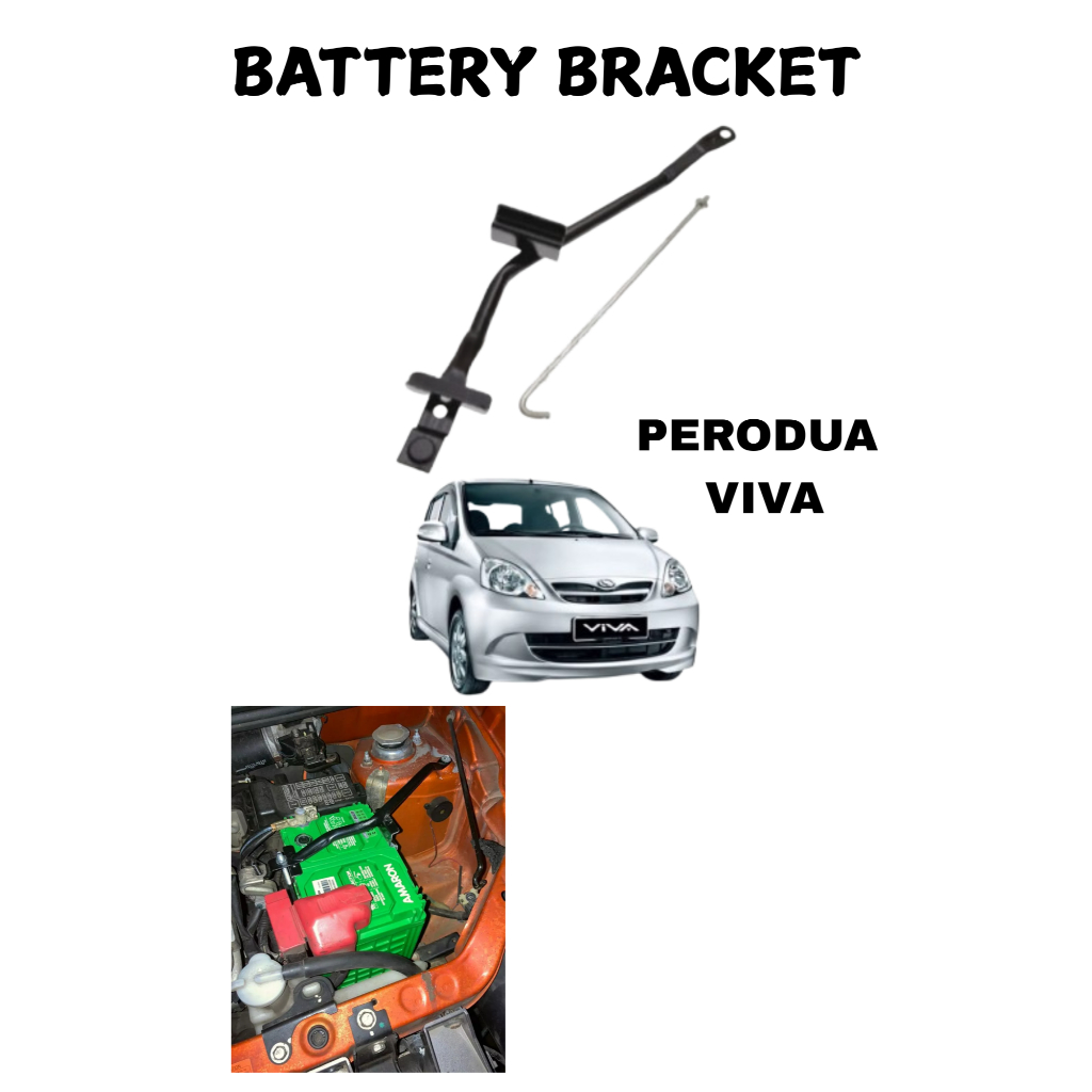 Perodua Viva Battery Bracket Holder/Battery Clamp Bracket Holder/Besi ...