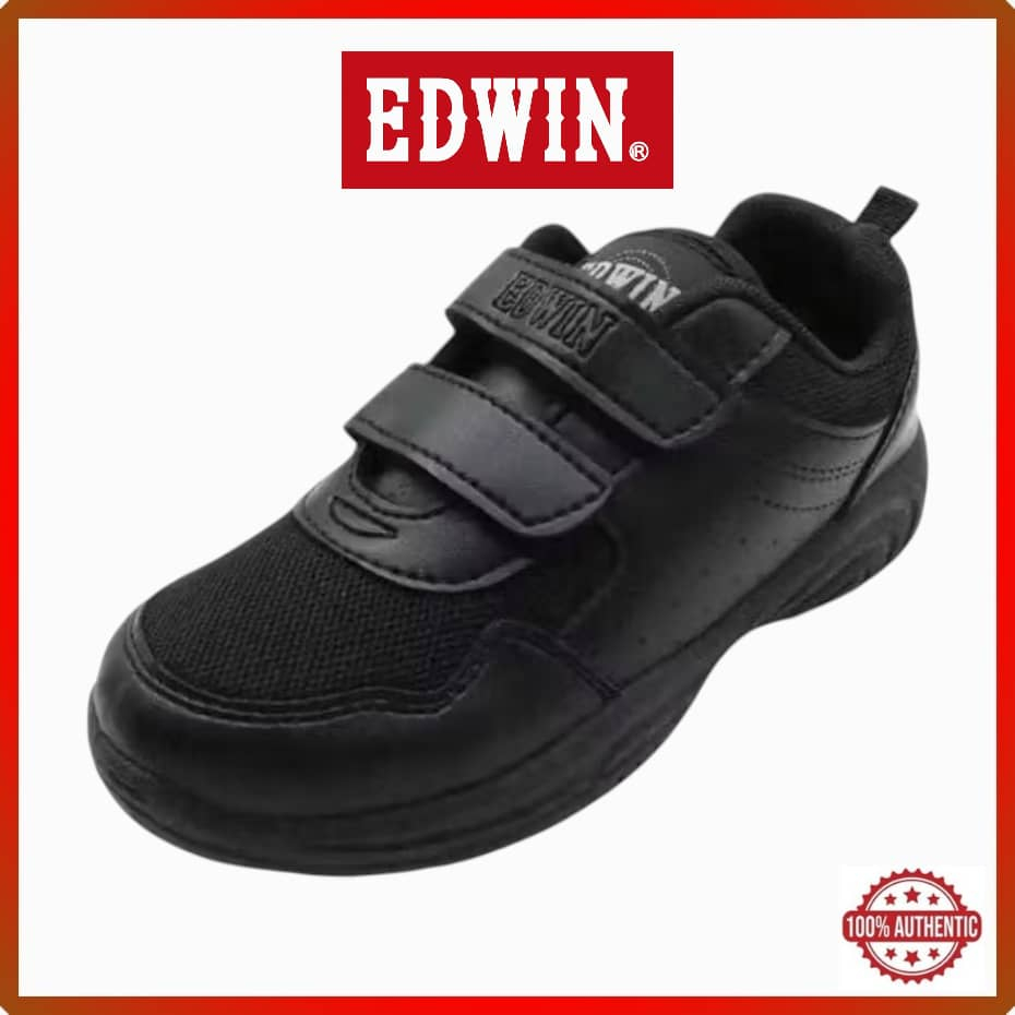 ORIGINAL EDWIN School Shoes EW3004 / Black Shoes | Kasut Sekolah ...