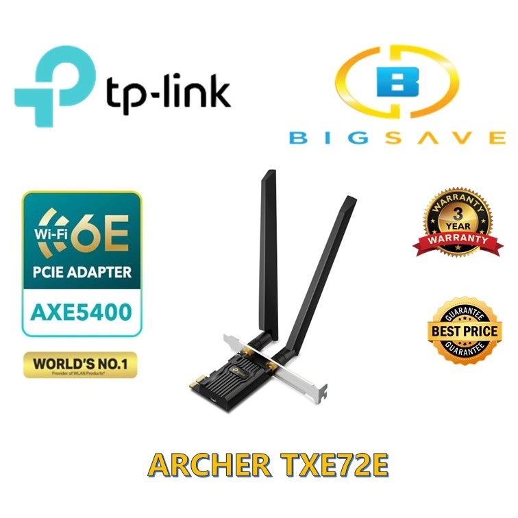 TP-LINK ARCHER TXE72E AXE5400 WI-FI 6E BLUETOOTH 5.3 PCIE ADAPTER | Shopee Malaysia