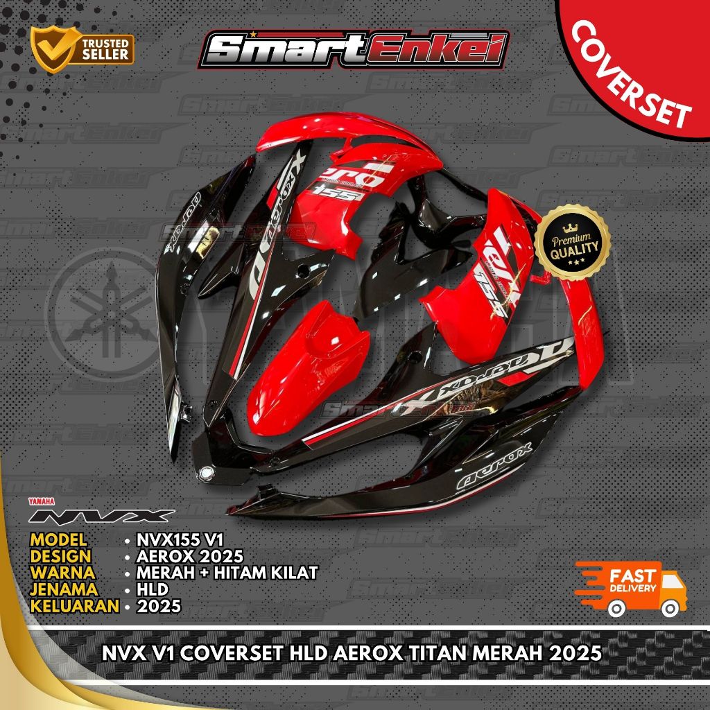 HLD-NVX V1 COVERSET HLD AEROX TITAN MERAH 2025 | Shopee Malaysia