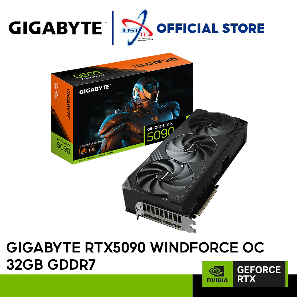 GIGABYTE GeForce RTX 5090 WINDFORCE OC 32GB GDDR7 GRAPHICS CARD ( GV-N5090WF3OC-32GD ) | Shopee ...