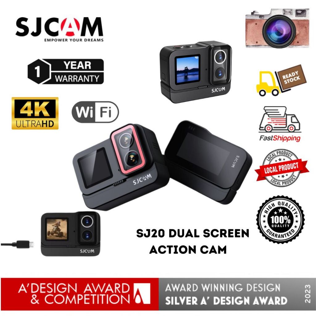 (SJCAM OFFICIAL MALAYSIA)SJCAM SJ20 DUAL LENS + DUAL SCREEN (FIRST DUAL ...