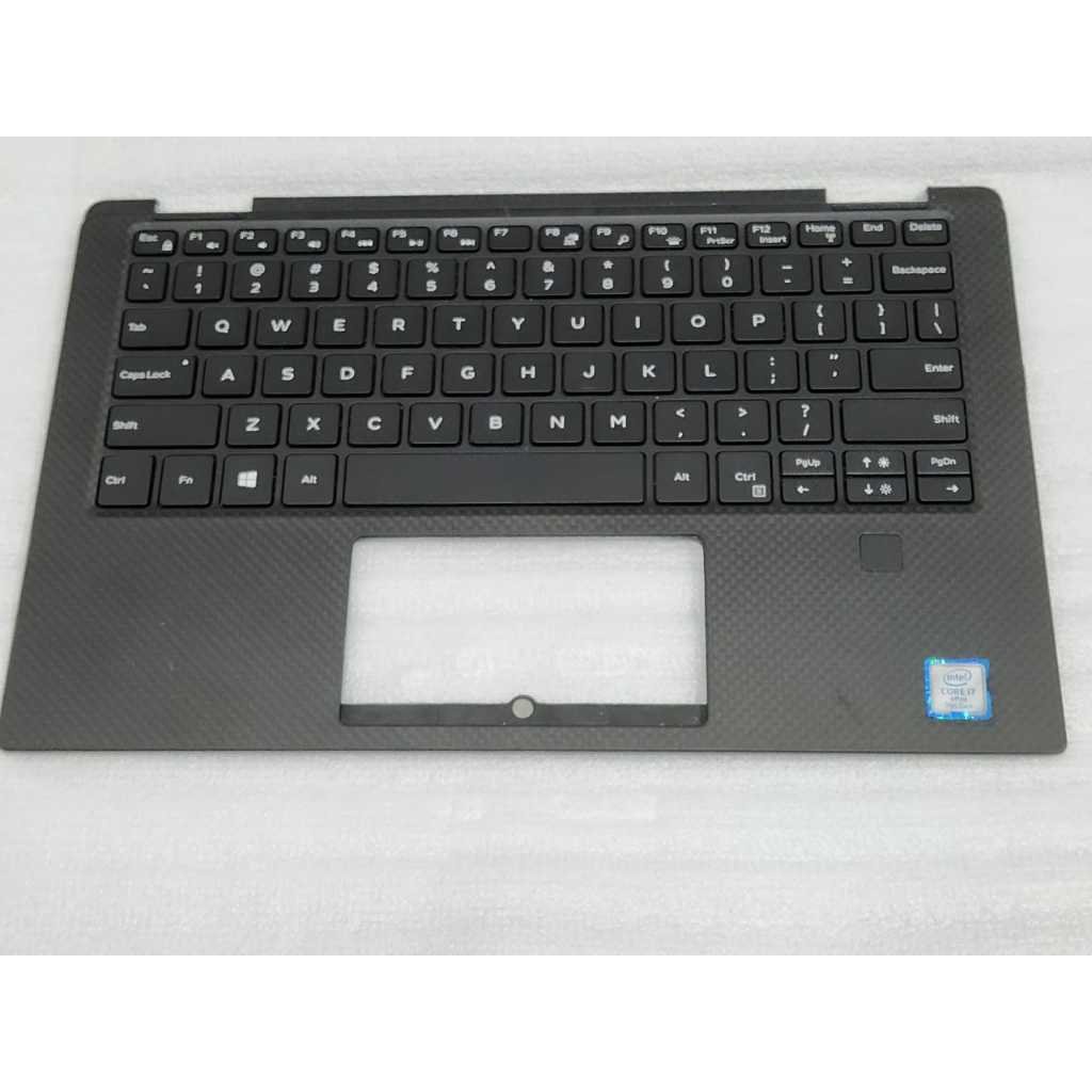 DELL XPS 13 9365 P71G Laptop Palmrest Keyboard with Fingerprint Hole ...
