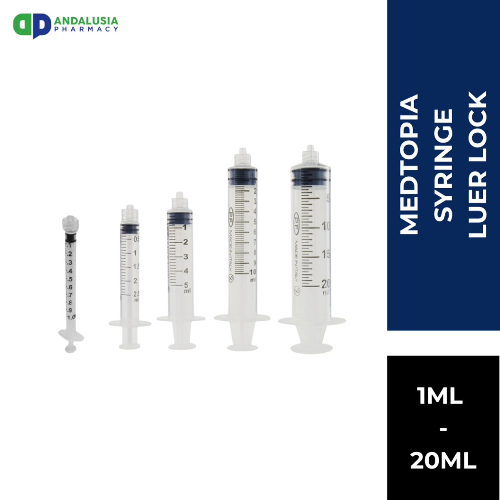 MEDTOPIA DISPOSABLE SYRINGE LUER LOCK | Shopee Malaysia