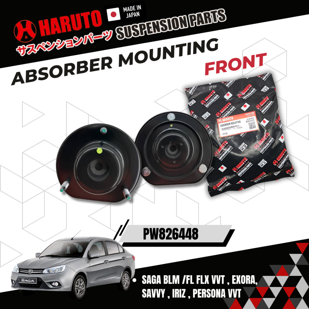 HARUTO GENUINE ABSORBER MOUNTING FRONT PROTON SAGA BLM FL FLX, EXORA ...