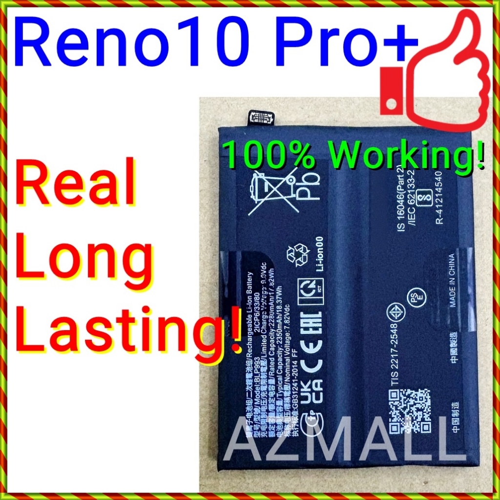 (100W SuperVOOC) NEW ORI Long Lasting Stable Battery BLP993 for Oppo ...