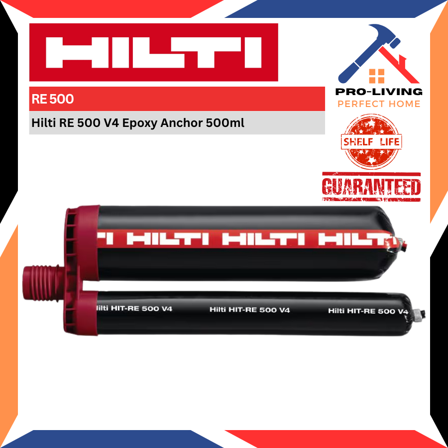 【SHELF LIFE GUARANTEE】HILTI RE500 V4 Epoxy Anchor 500ml Injection ...