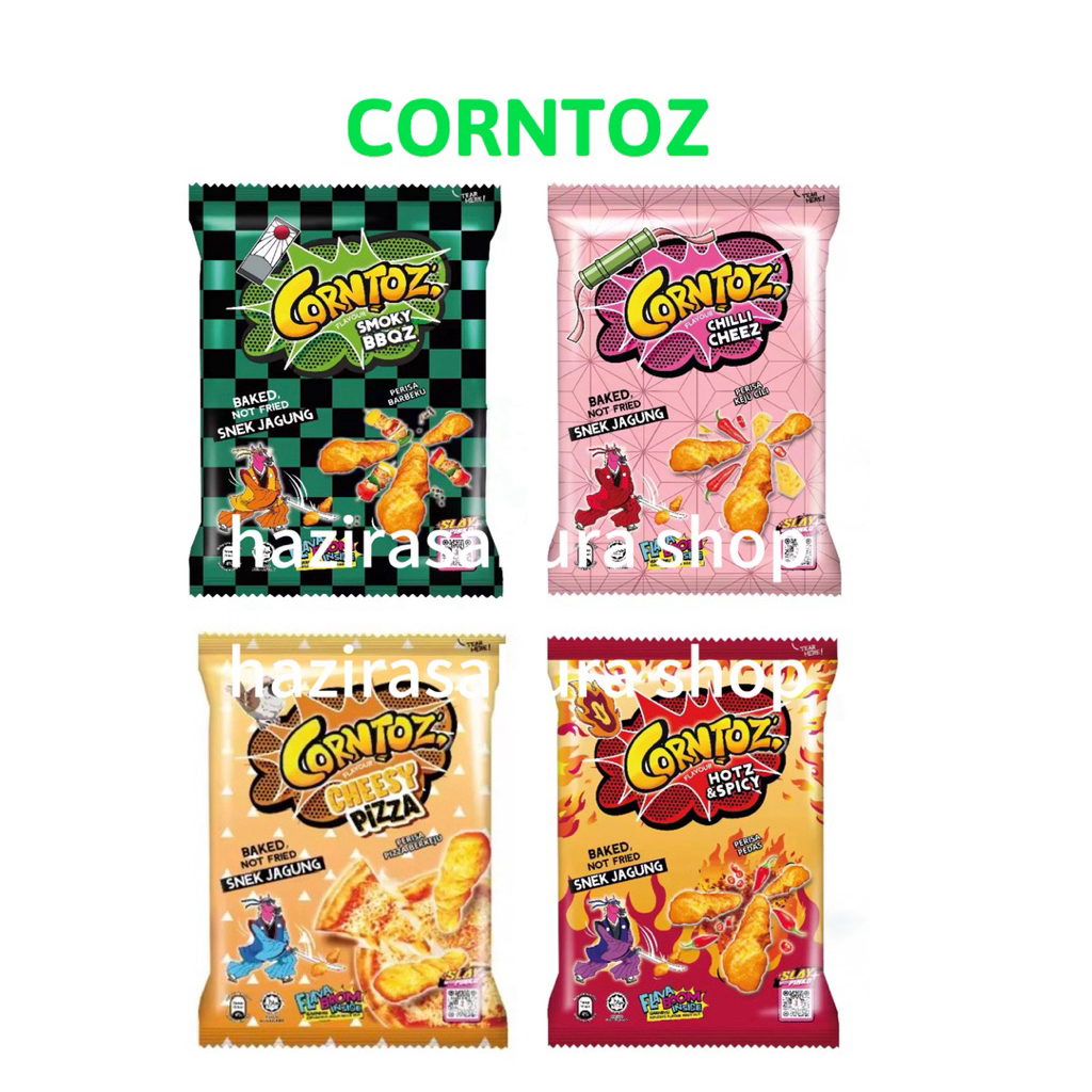 CORNTOZ 80g/100g ( Chilli Cheez/Smoky BBQ/Hotz & Spicy/Cheesy Pizza ...