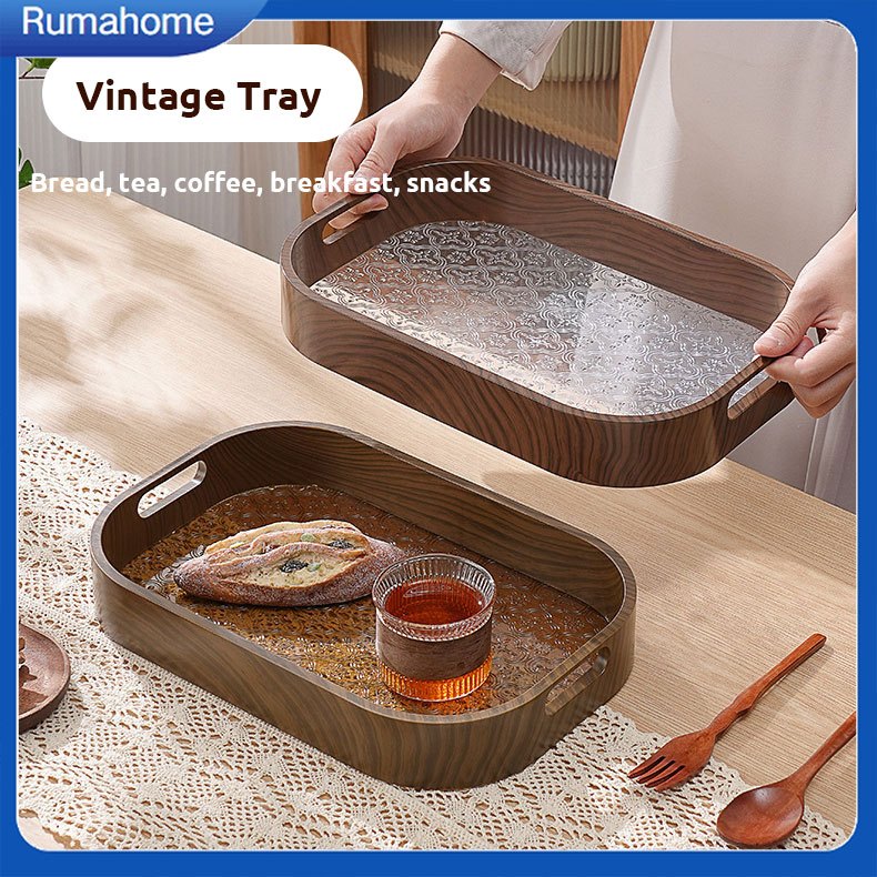 Rumahhome-Dulang Service Tray Food Tray Breakfast Fruit Plate Tea Set ...