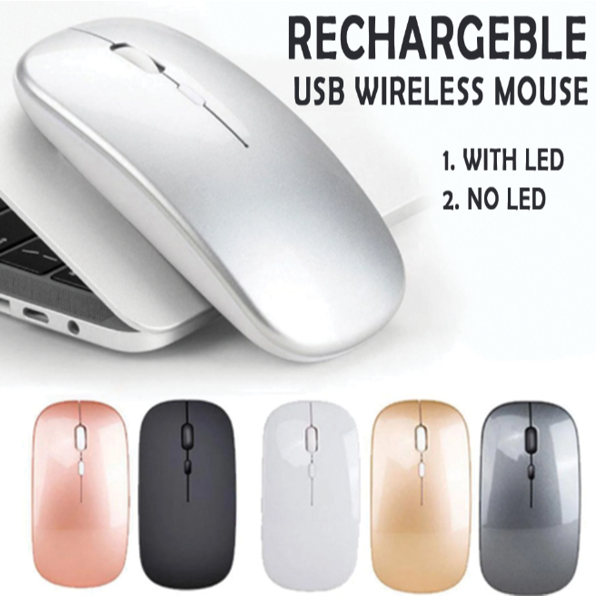 Wireless Mouse Wireless Bluetooth Mouse 2.4Ghz Receiver Optical ...