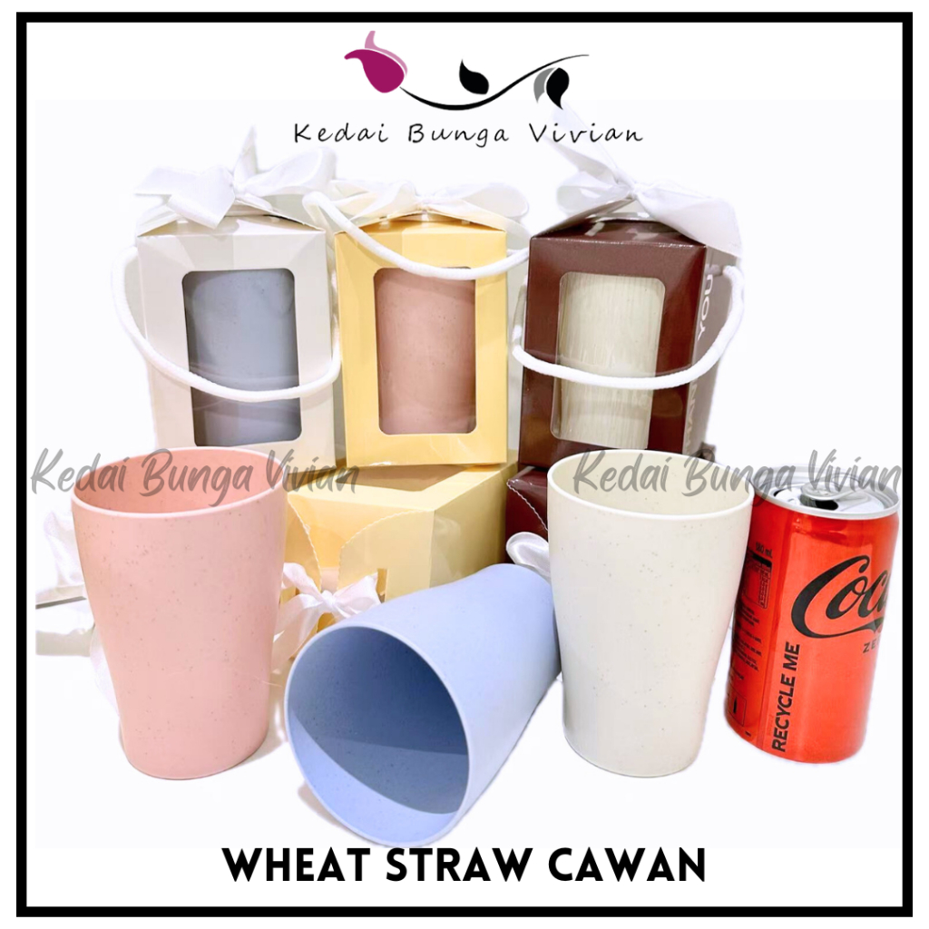 10pcs/pkt Doorgift Khawin Cawan Cup| Wheat Straw Tableware Cupl Plastik ...