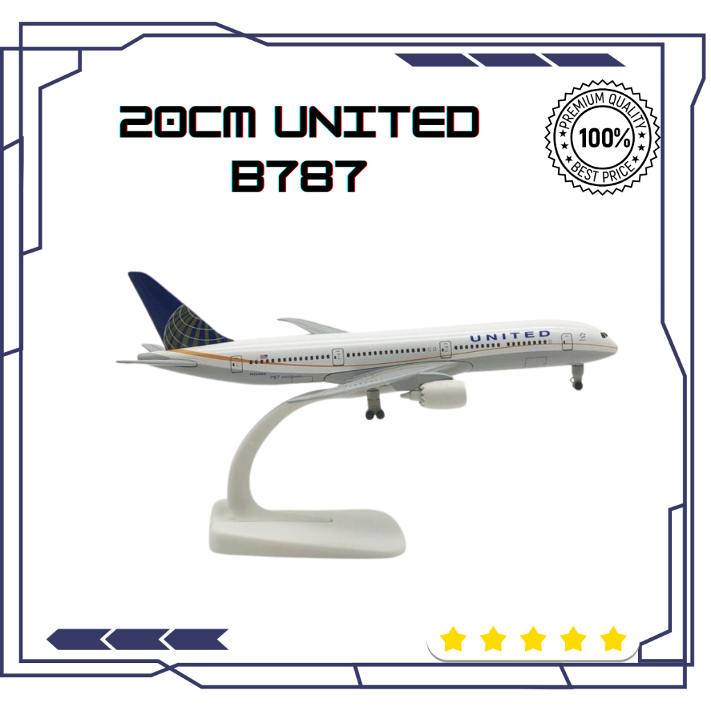 20CM American Air United Airlines Boeing B787 Airplane Model Airways ...