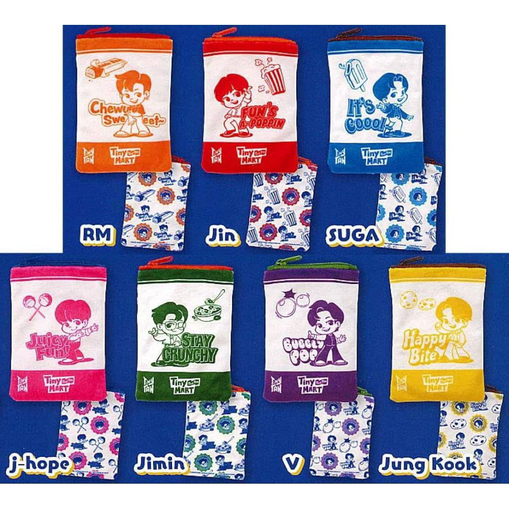 BTS TinyTAN TinyMART Pouch Collection | Shopee Malaysia