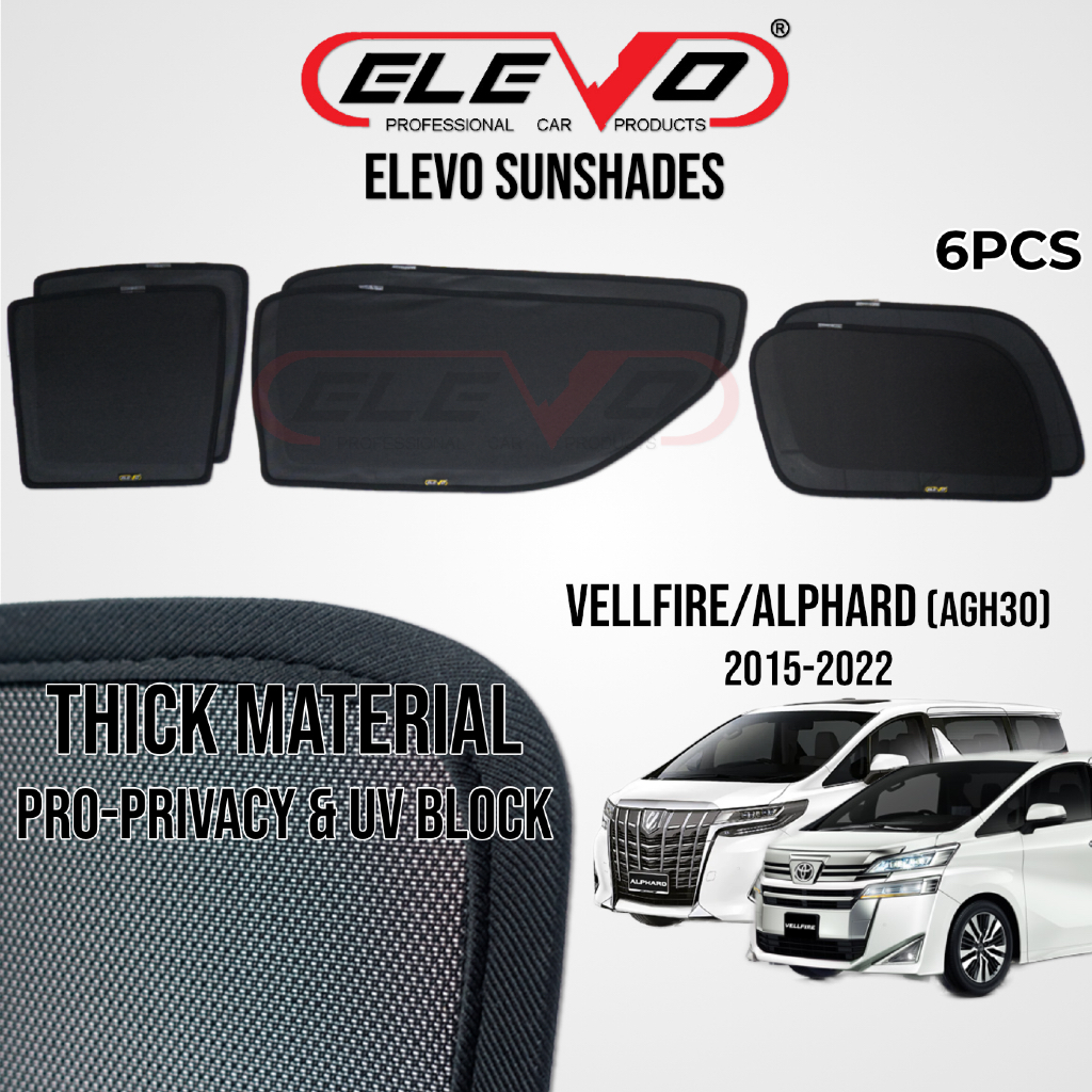 ELEVO Toyota Vellfire Alphard AGH30 2015 to 2022 Sunshade Shade Sun ...
