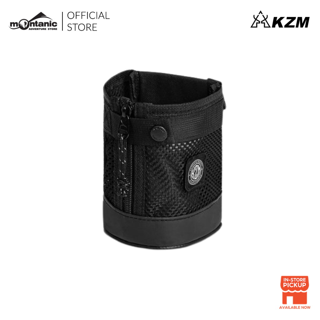 KZM Field Mesh Cup Holder – Buckle Attachment, Mesh Body, Fits Bottles ...