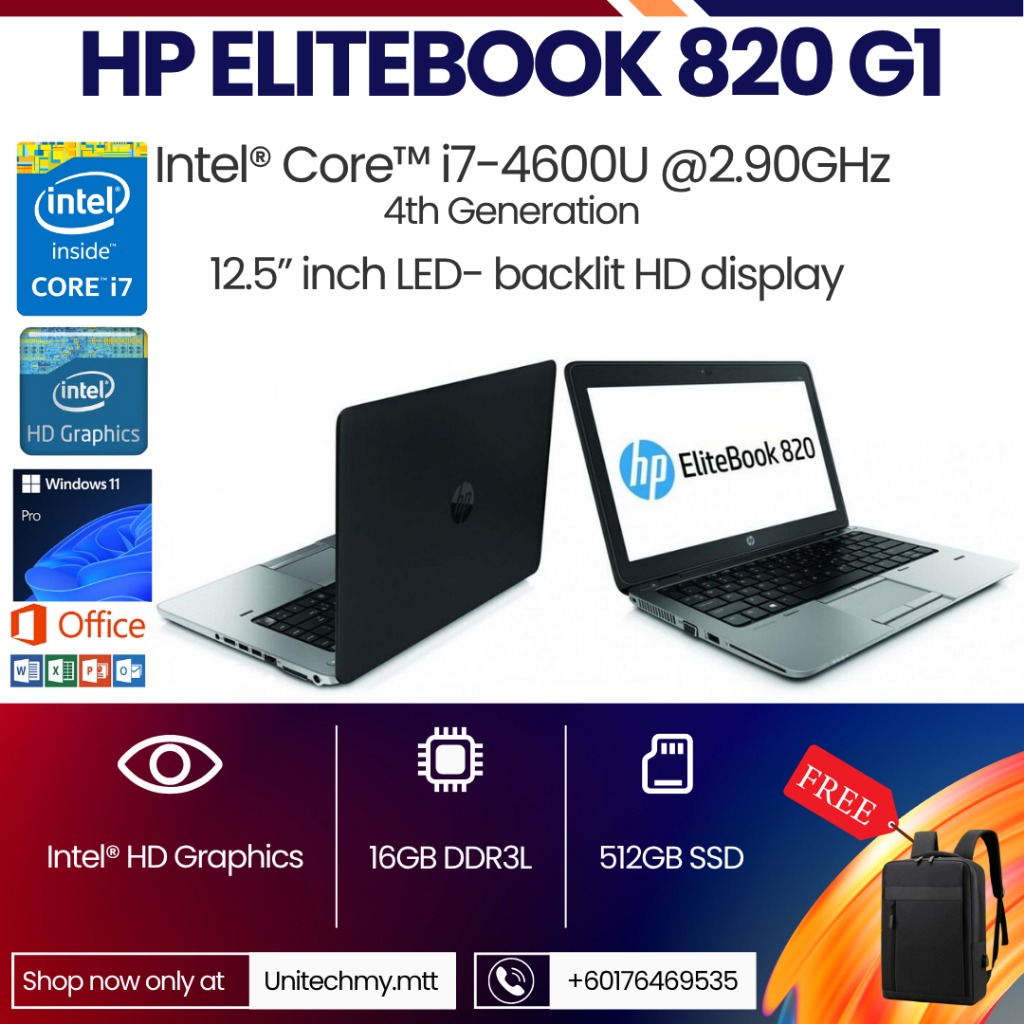 LAPTOP OFFER 🔥 HP PROBOOK HP ELITEBOOK 820 G1, 850 G3, 440, 430 Core i7 ...