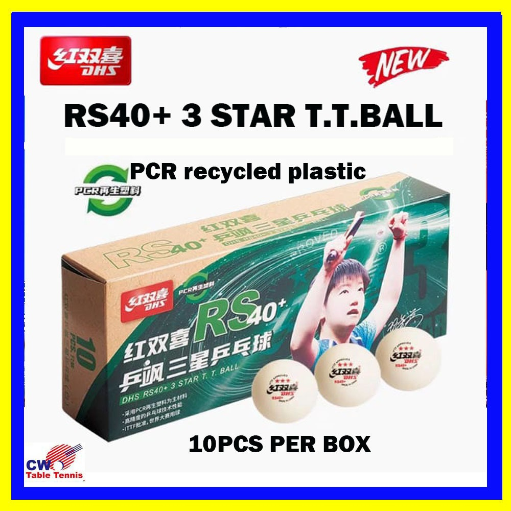 DHS RS40+ T.T. BALL Professional Ball White RS40+ Ittf Approved ...