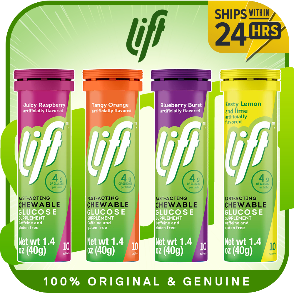 Lift Glucose Fast-Acting Glucose Chewable Energy Tablets | 10 Tablets ...