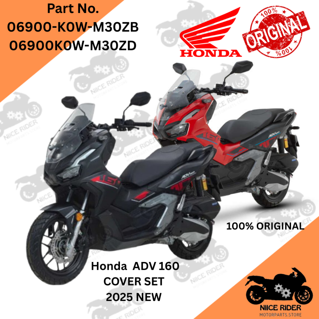 Honda ADV 160 new model cover kit set black red 2025 year 100% original ...